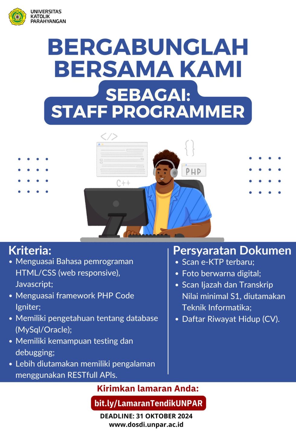 Lowongan Kerja | Direktorat Organisasi dan Sumber Daya Insani